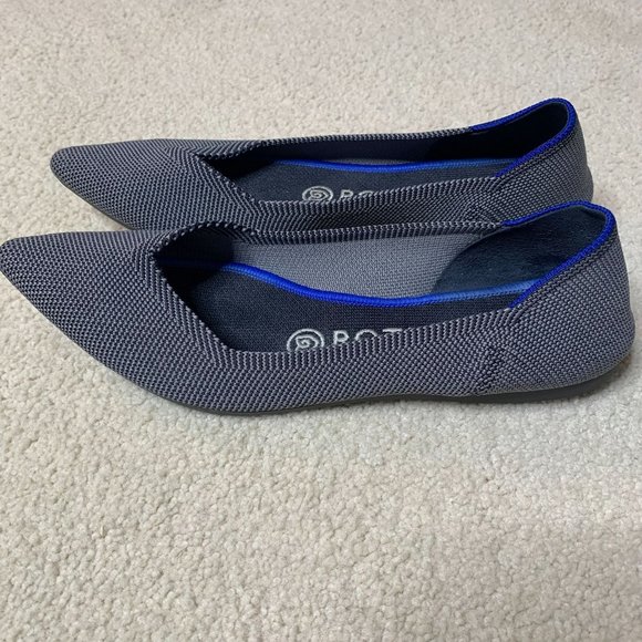 Rothy's | Shoes | Rothys The Point Grayblack Women Us 7 Luxury Ballet ...